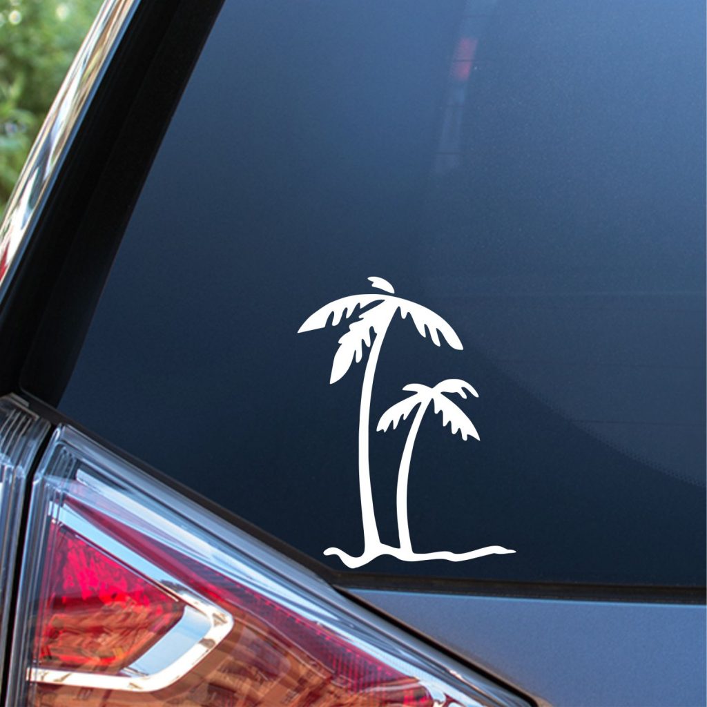 Palm Tree – Tropical Beach High Quality Vinyl Car Decal Sticker